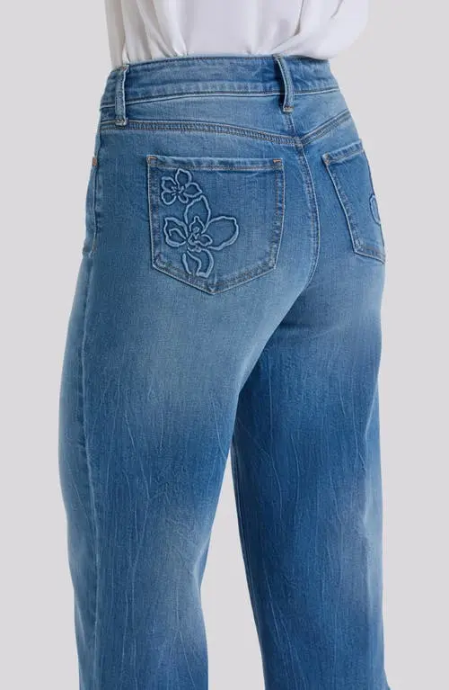 NYDJ High-waist Capri Wide-leg Jeans - Pacifica