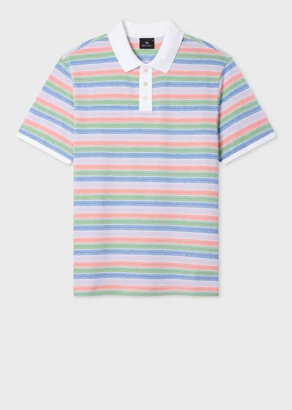 Paul Smith Stripe Cotton Polo Shirt