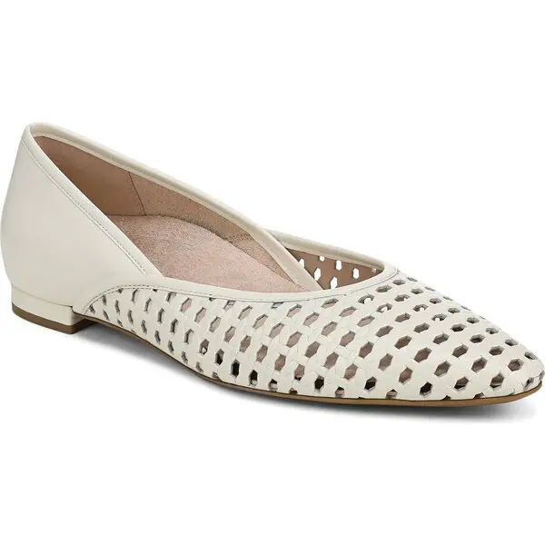 Vionic Gracia Leather Flat - Ivory