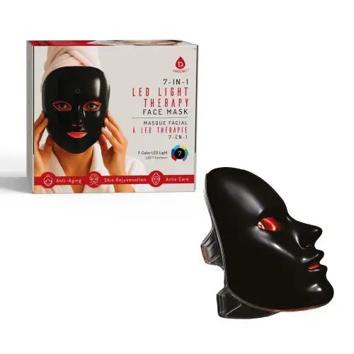 PURSONIC 7-in-1 Led Light Therapy Maskadvanced Skin Rejuvenation At Home - Black