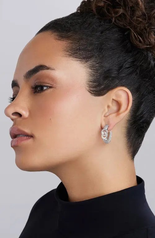 Lagos Signature Caviar Diamond Hoop Earrings