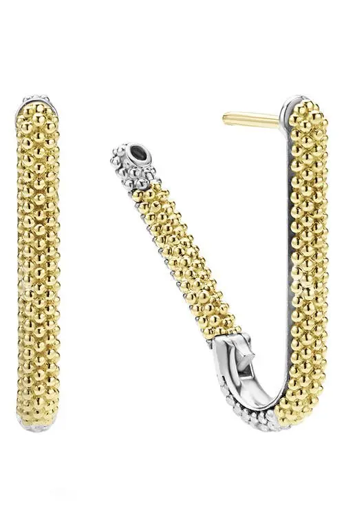 Lagos Caviar Lux Two-tone Mini Hoop Earrings - Silver/gold