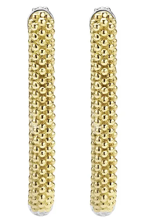 Lagos Caviar Lux Two-tone Mini Hoop Earrings - Silver/gold