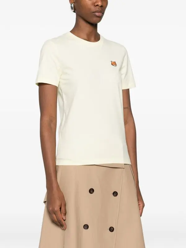 Maison Kitsuné Fox Head Cotton T-shirt - Yellow
