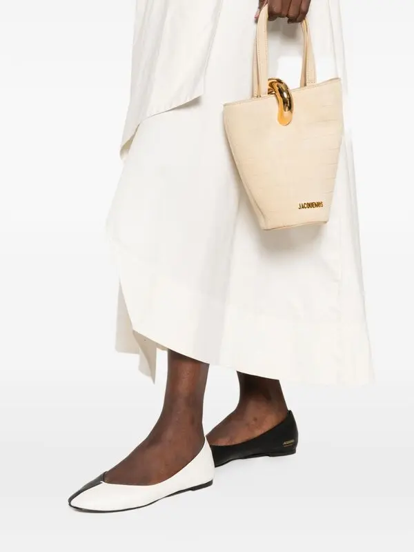 Jacquemus Le Petit Bambola Leather Bucket Bag - Beige