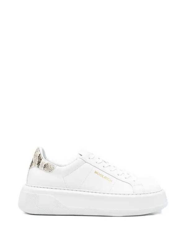 Woolrich Chunky Court Leather Sneakers - White
