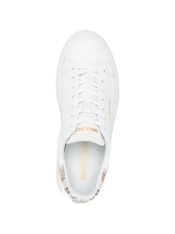 Woolrich Chunky Court Leather Sneakers - White