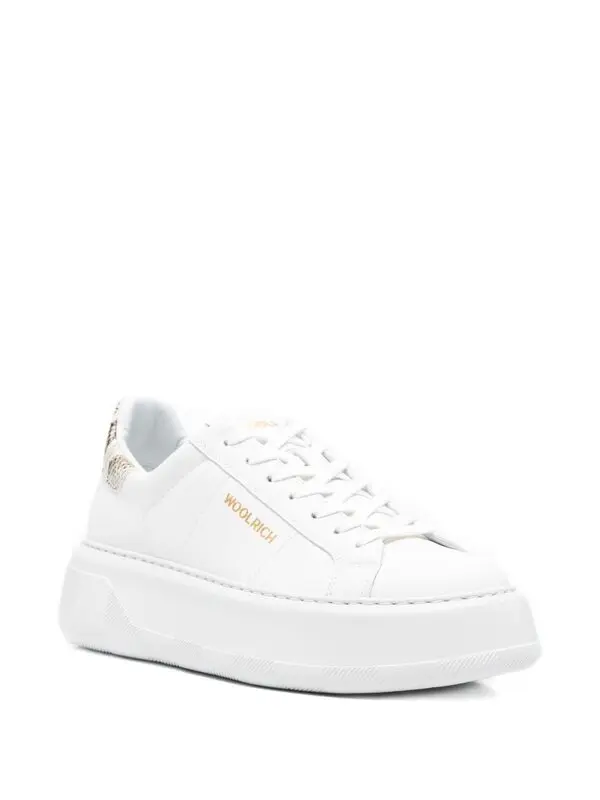 Woolrich Chunky Court Leather Sneakers - White