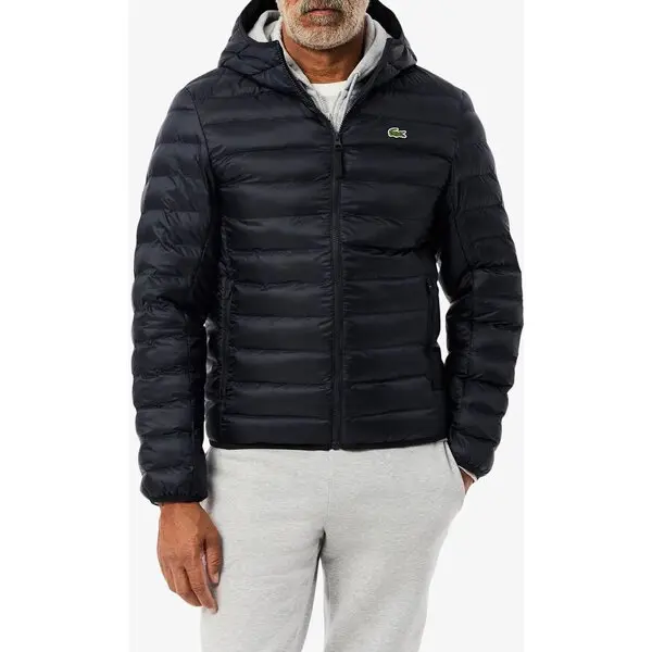 Lacoste Hooded Puffer Jacket - Hde Abysm