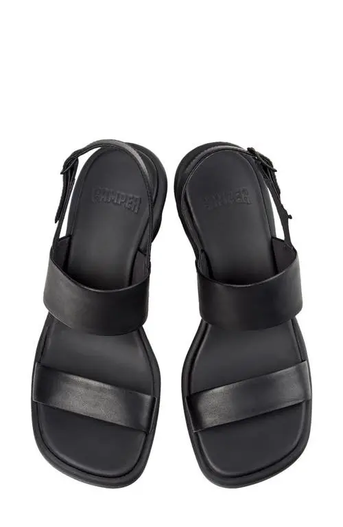 Camper Louise Slingback Wedge Sandals - Black