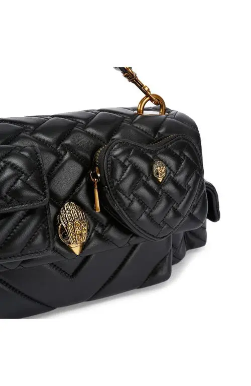 Kurt Geiger Kensington Multipocket Quilted Leather Shoulder Bag - Black