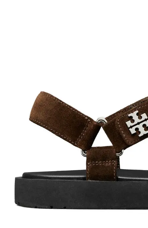 Tory Burch Kira Ankle Strap Sandal - Dark Cocoa/perfect Black