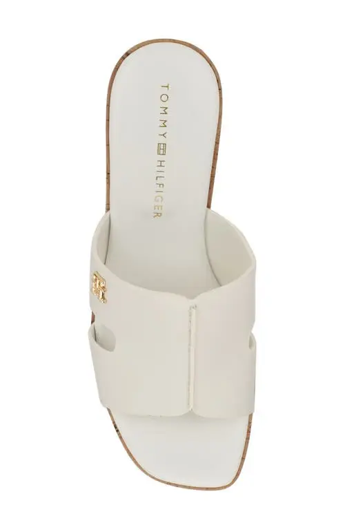 Tommy Hilfiger Heliena Platform Wedge Slide Sandal - Whi01