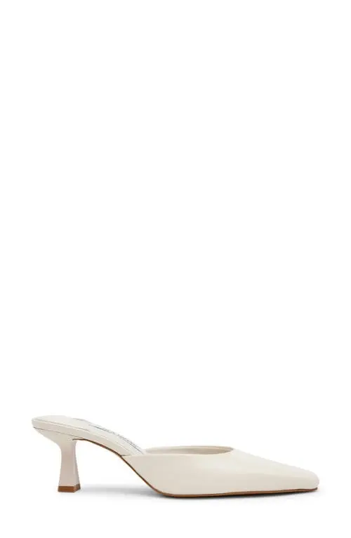 Steve Madden Alyse Mule With Sculptural Heel - Bone Pearlized