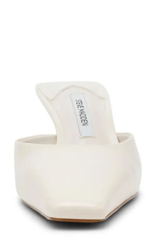 Steve Madden Alyse Mule With Sculptural Heel - Bone Pearlized
