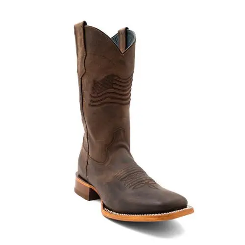 FERRINI Patriot Western Boots - Chocolate