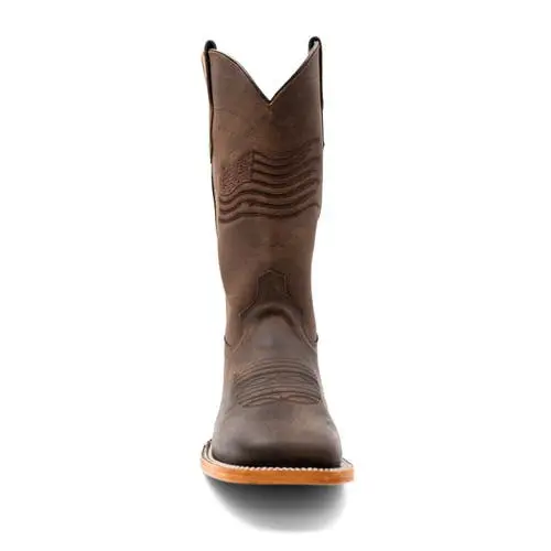 FERRINI Patriot Western Boots - Chocolate
