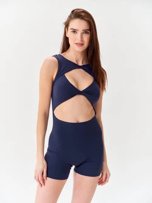 REVYVE ACTIVE Short Jumpsuit With A Front Cutout Detail