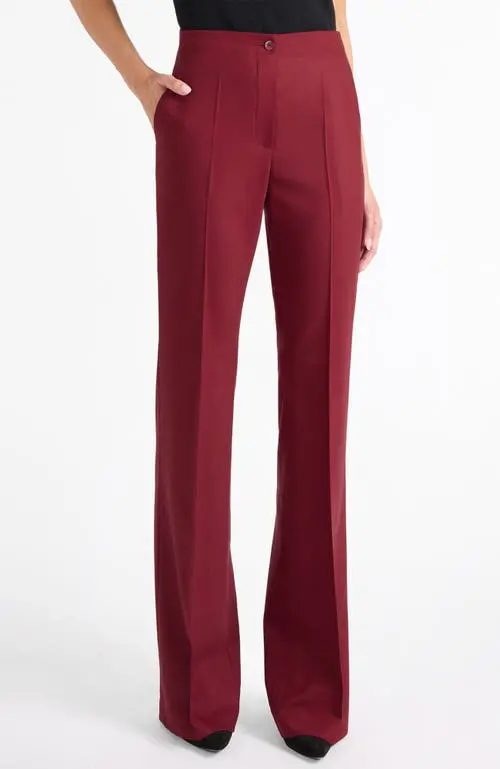 Santorelli Beth Flared Virgin Wool Pants - Bordeaux