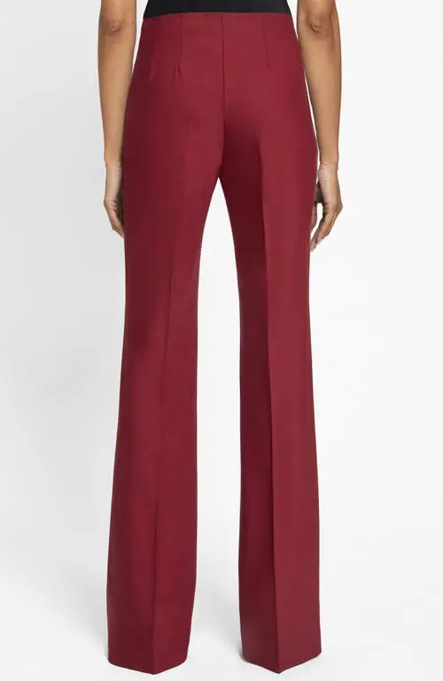 Santorelli Beth Flared Virgin Wool Pants - Bordeaux