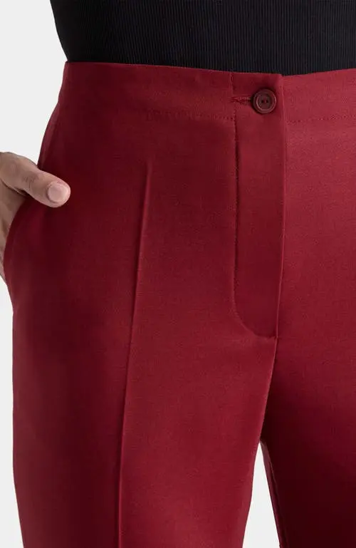 Santorelli Beth Flared Virgin Wool Pants - Bordeaux