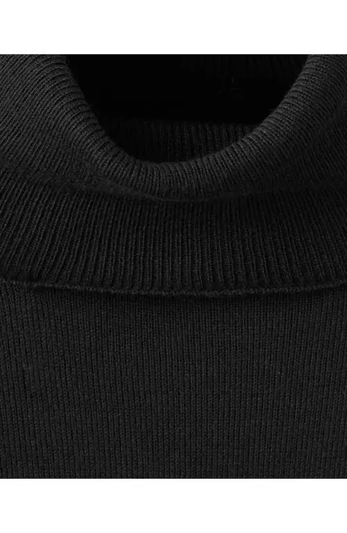 Mango Turtleneck Knit Sweater - Black