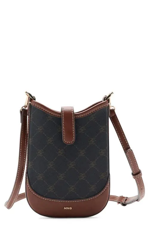 Mango Logo Print Crossbody Phone Bag