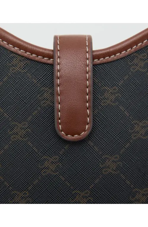 Mango Logo Print Crossbody Phone Bag