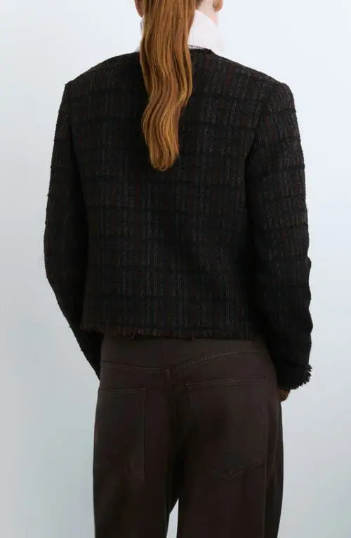 Mango Pocket Tweed Jacket