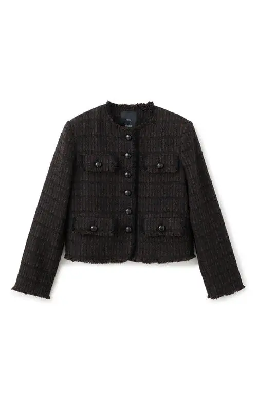Mango Pocket Tweed Jacket
