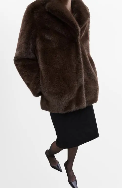 Mango Faux Fur Jacket
