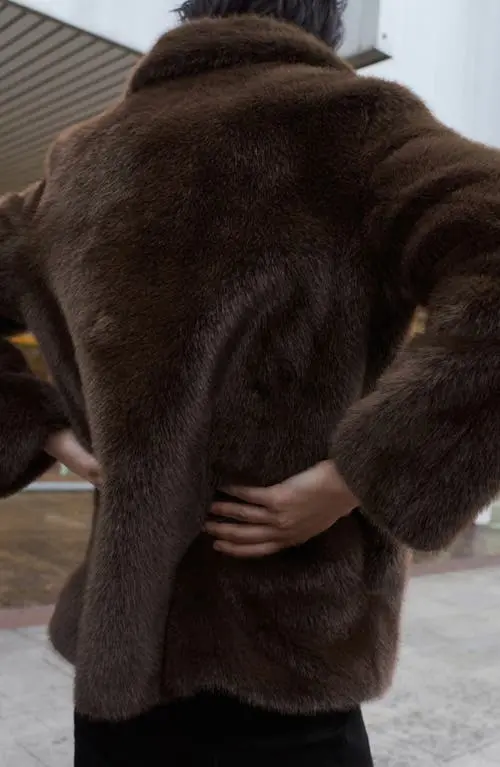Mango Faux Fur Jacket