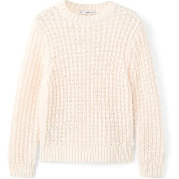Mango Openwork Knit Sweater
