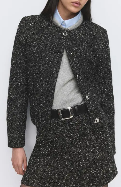Mango Fleck Knit Jacket