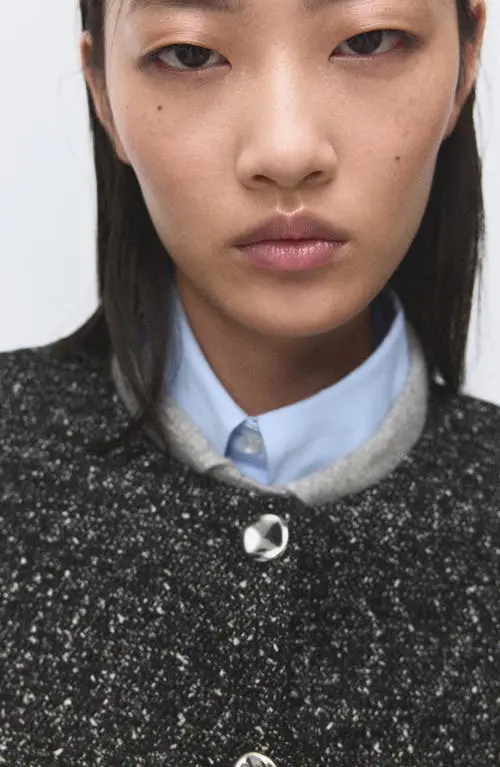 Mango Fleck Knit Jacket