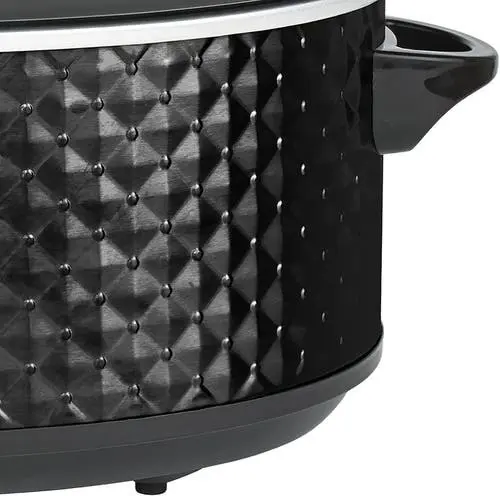 BRENTWOOD 3.5qt Diamond Pattern Slow Cooker - Black