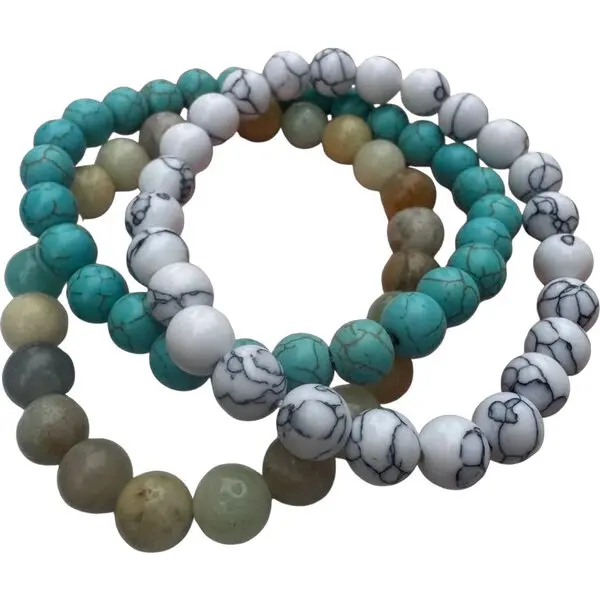 ERIN MCDERMOTT JEWELRY Tranquility Trio Stack Bracelets - Blue