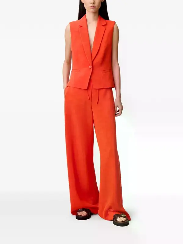 Claudie Pierlot Button-fastening Tie-back Waistcoat - Orange