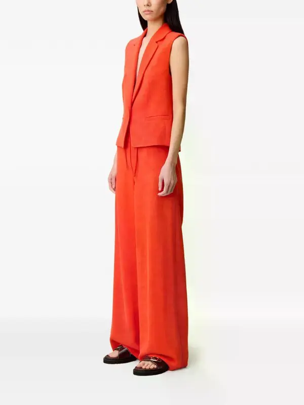 Claudie Pierlot Button-fastening Tie-back Waistcoat - Orange