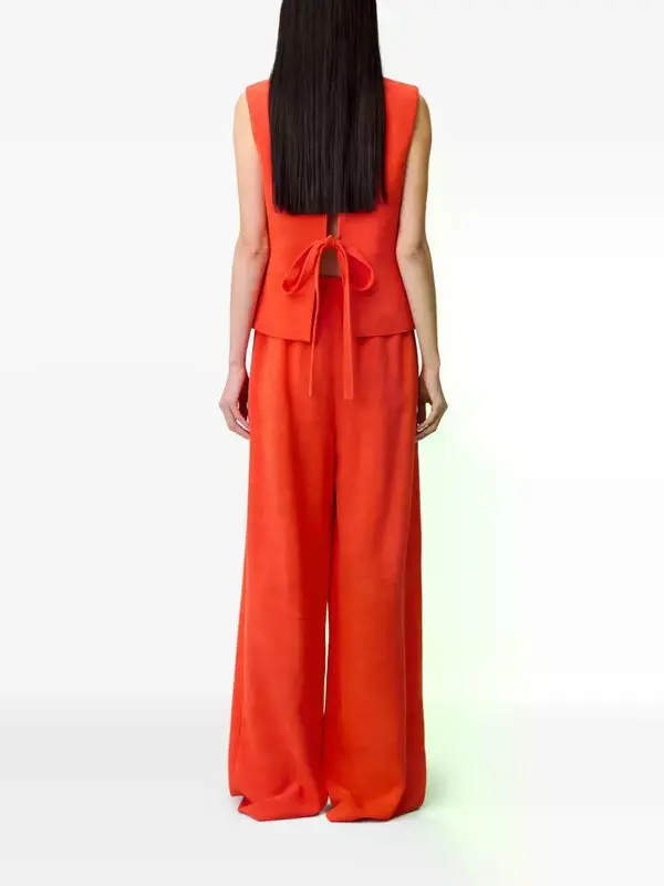 Claudie Pierlot Button-fastening Tie-back Waistcoat - Orange