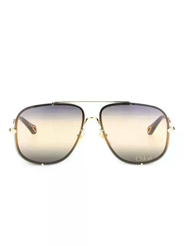 Chloé Pilot-frame Sunglasses - Gold