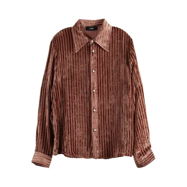 Amiri Velvet Stripe Long-sleeve Shirt