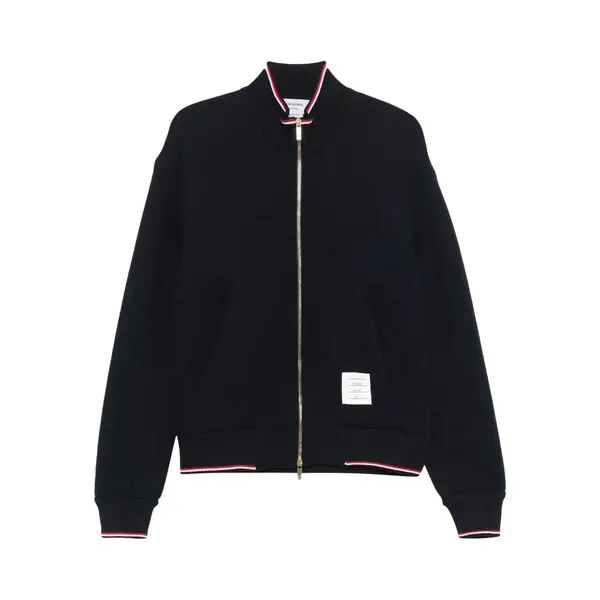 Thom Browne Oversized Funnel Neck Zip-up Jacket - Blue