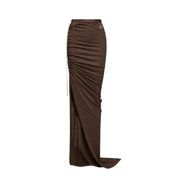 Rick Owens X Moncler Knitted Adjustable Skirt - Brown