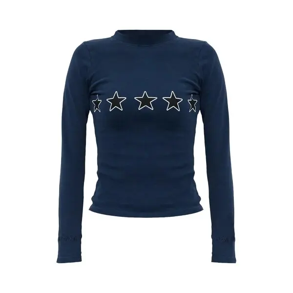 Balenciaga Long-sleeve Fitted Crew Neck Top