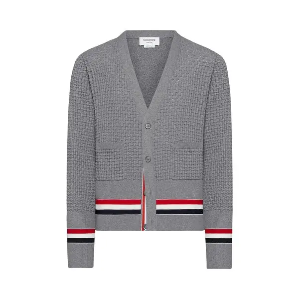 Thom Browne Classic V-neck Cardigan - Grey