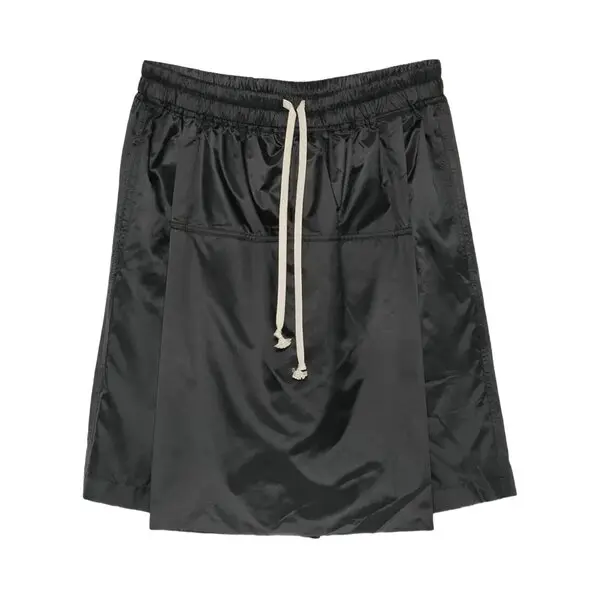 Rick Owens X Moncler Woven Kilt Shorts - Black