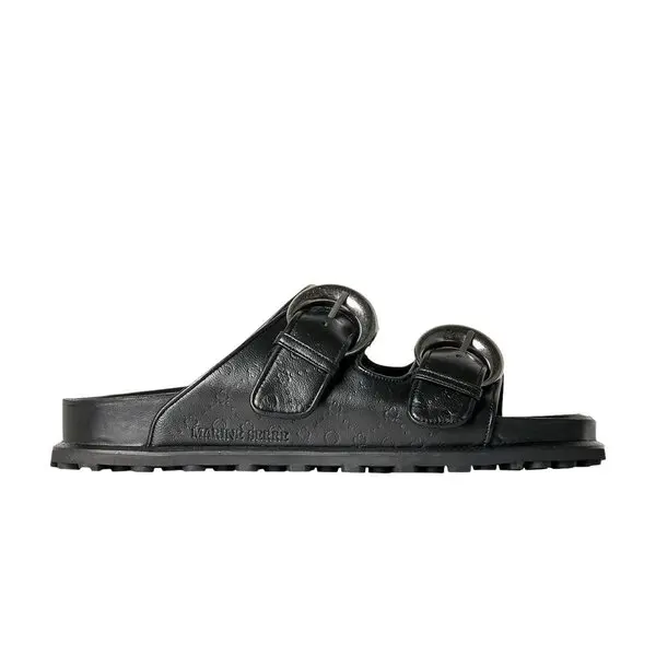MARINE SERRE Ground Embossed Sandal - Black