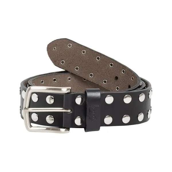 StÜssy 8 Ball Studded Leather Belt - Brown