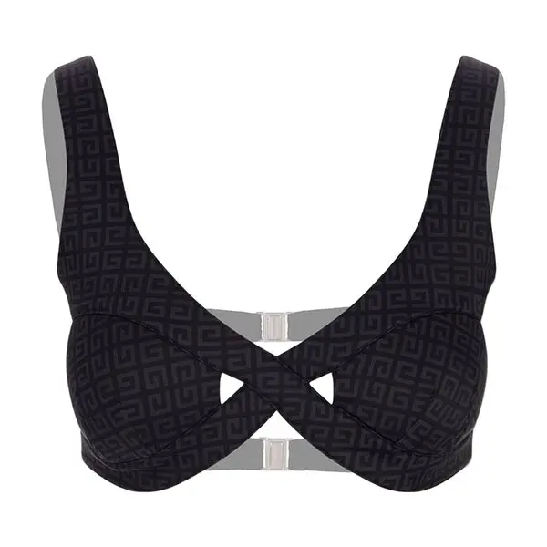 Givenchy 4g Crossed Bikini Top - Black